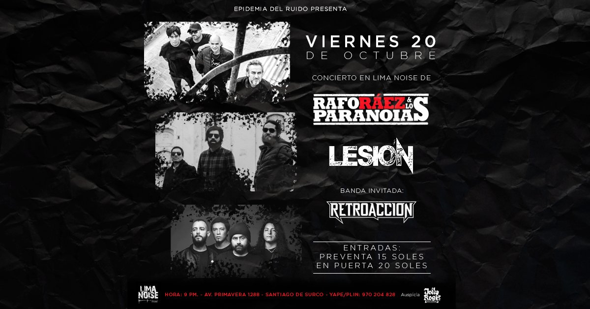 Rafo Ráez & los Paranoias junto a Lesión y Retroacción en Lima Noise ...